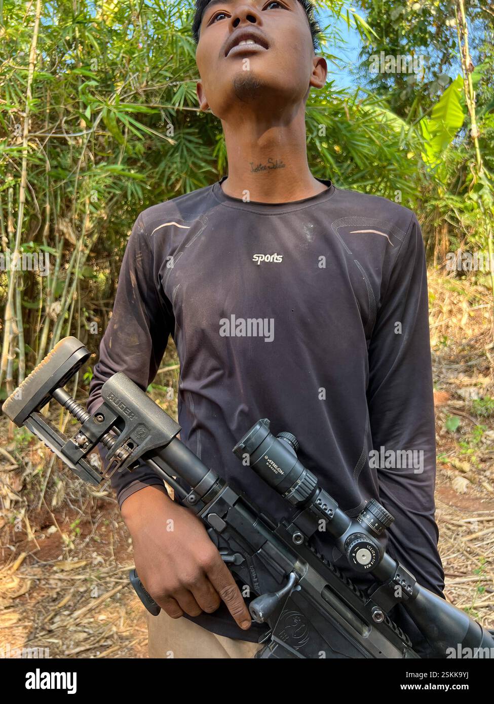 A young PDF sniper with a "Justice Soldier" tattoo on his neck A batch ...