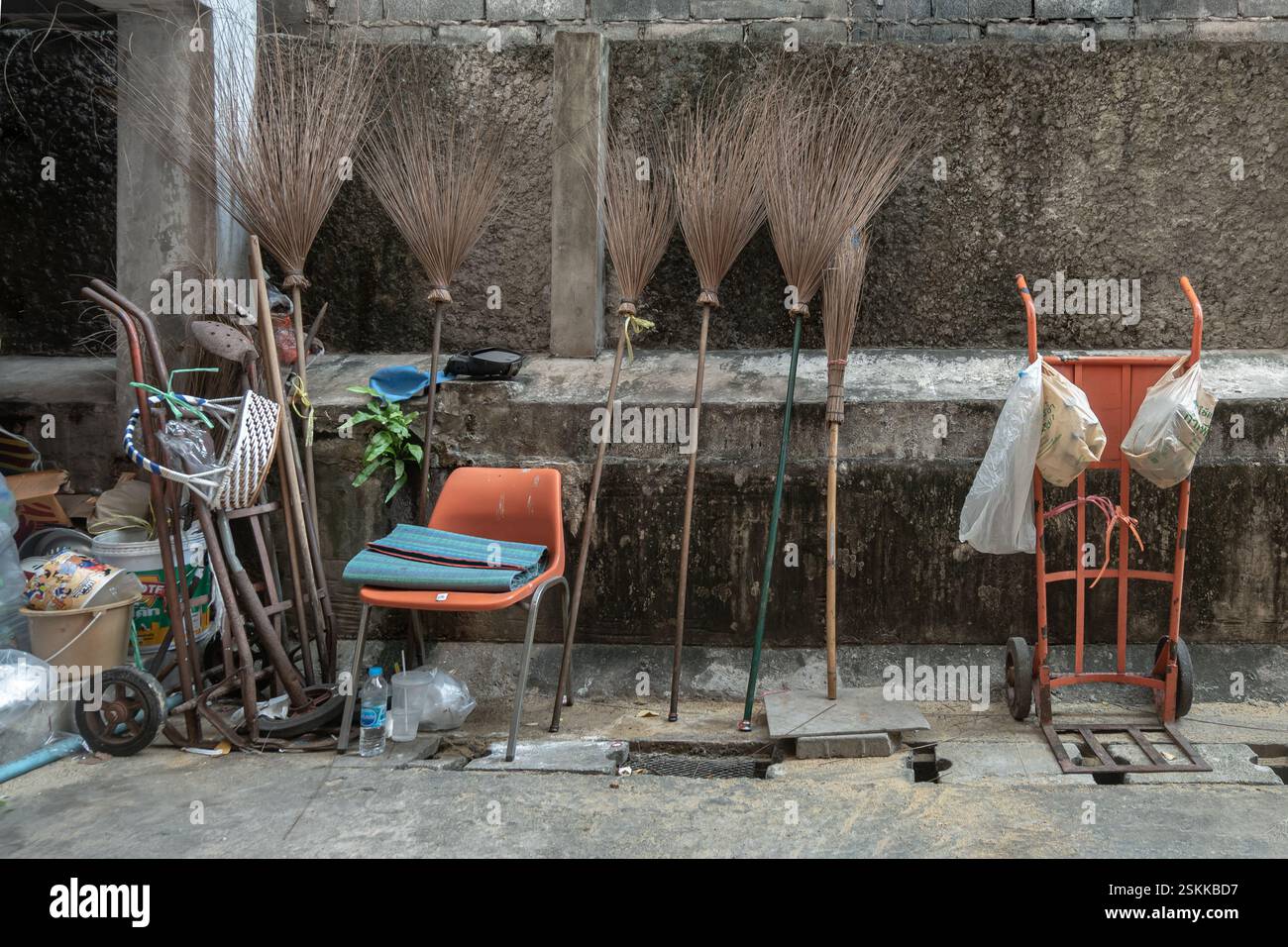 Bangkok, Thailand - Feb 09, 2025 - View of Six broomsticks and Three ...