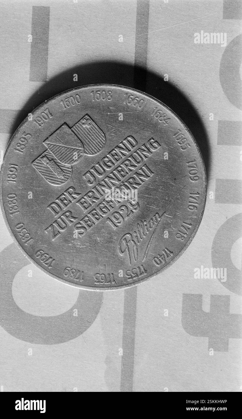 Erinnerungs-Medaille an diverse Bodensee-Seegfrörnis, 1963#Frozen Lake ...