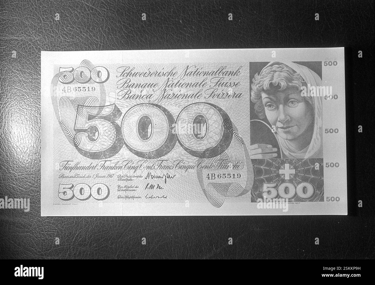 Geldnote, Note--- Geldschein, Banknote CHF 500.00 fünfhundert Schweizer ...