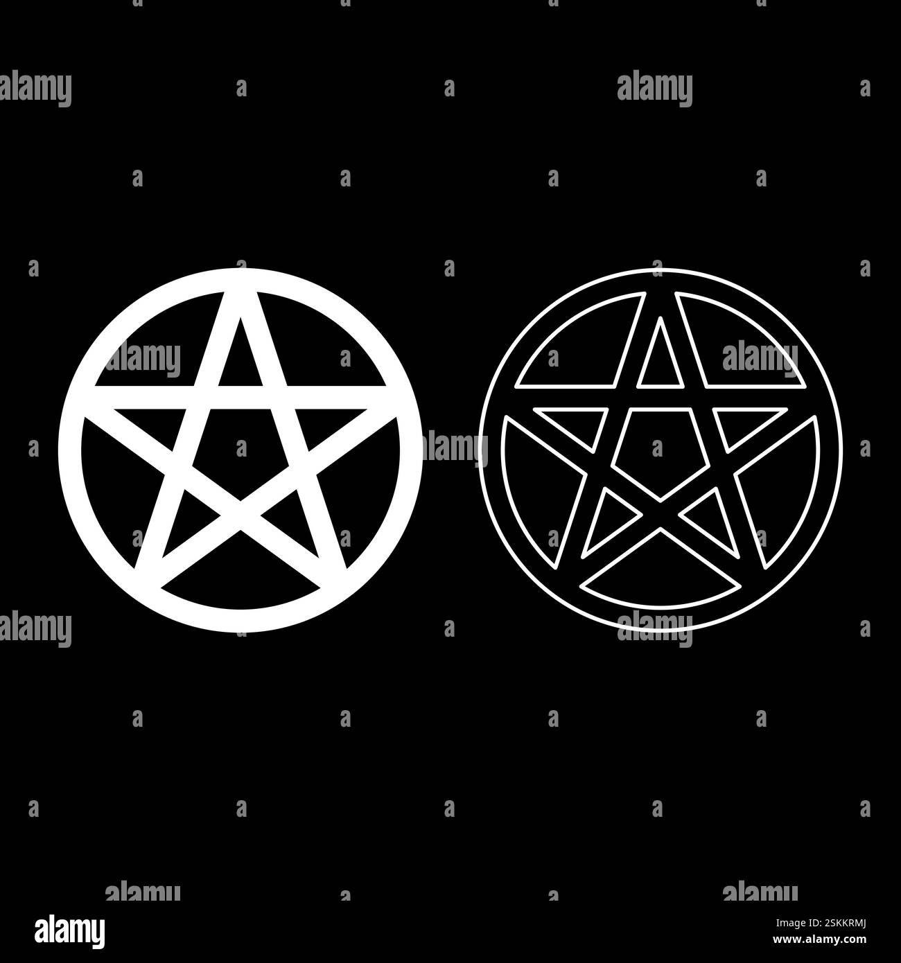 Pentakl Neopagan Wicca Pentacle Neo paganism sign five pointed star in circle inside round ...