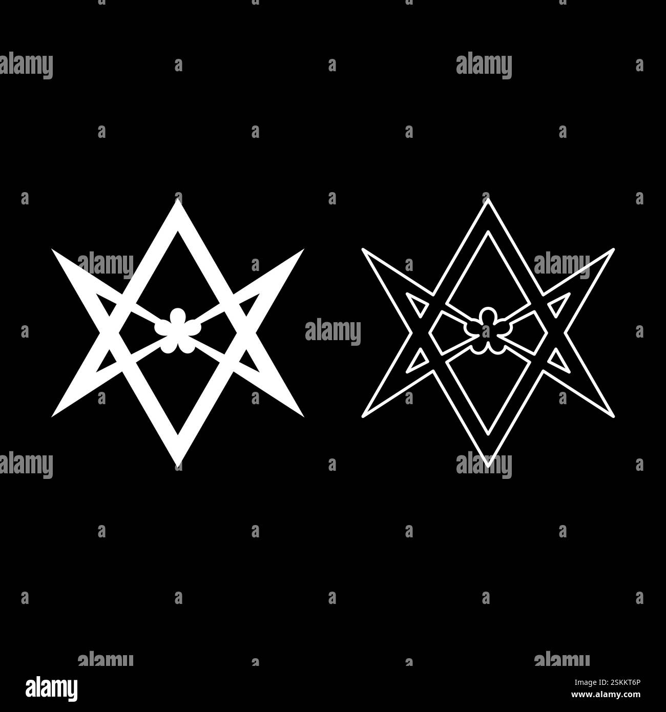 Thelema Unicursal Hexagonal symbol Unprocessing hexagram Telemma sacred ...