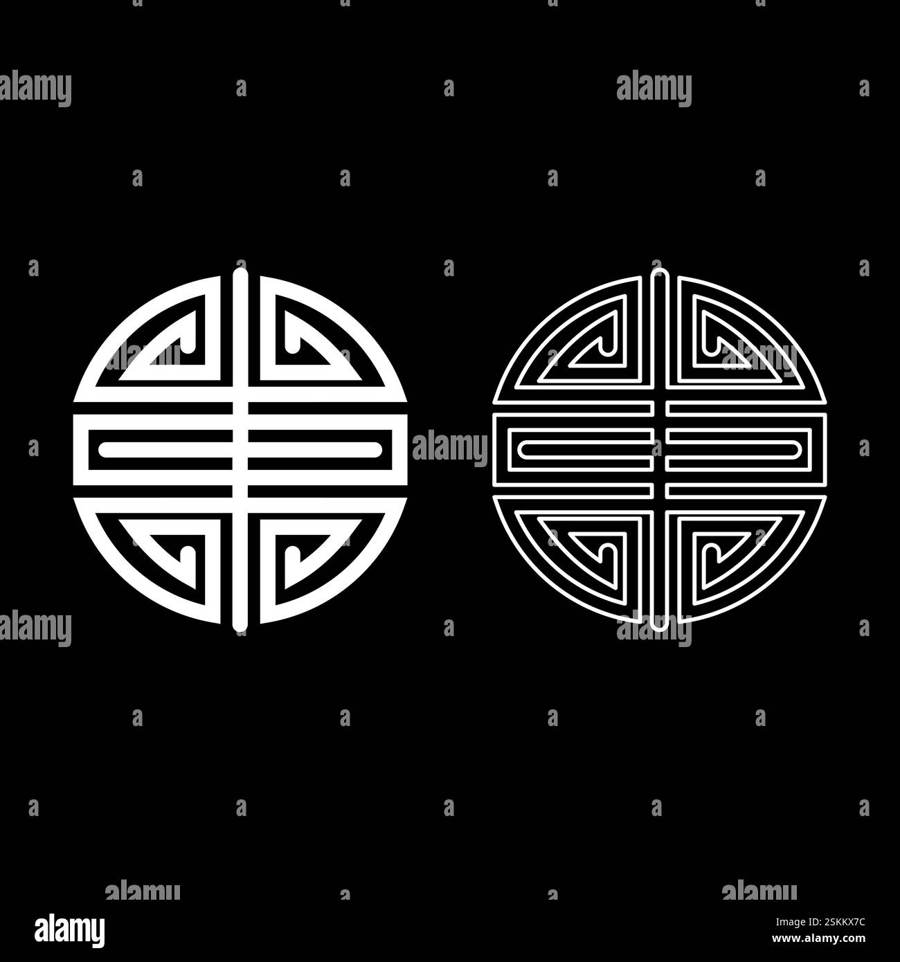 Symbol chinese character shou folk religion Asian happiness longevity ...