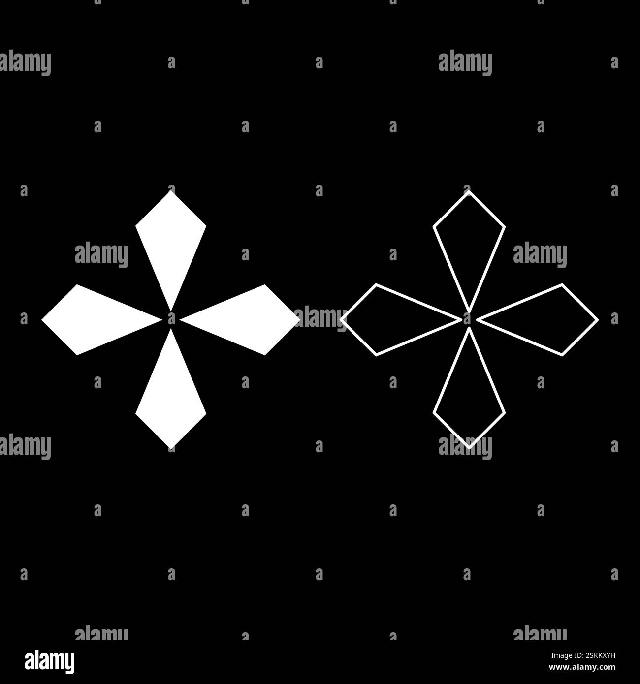 Star rhombus four leaf of chestnut sacred geometry symbol element ...