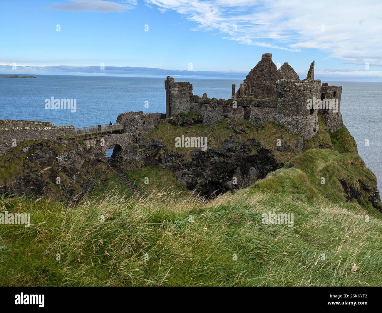 Dunluce Castle on Northern Ireland coast near Portballintrae Stock ...