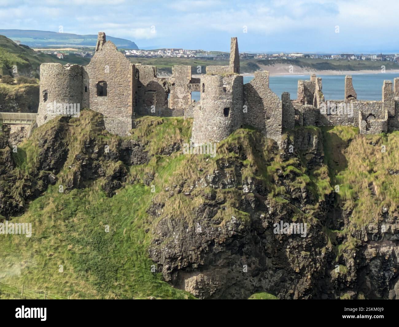 Dunluce Castle on Northern Ireland coast near Portballintrae Stock ...