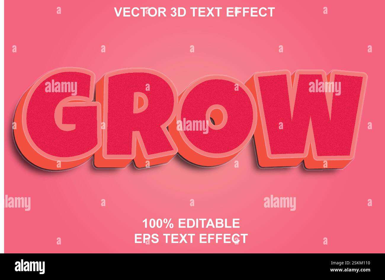 3d editable vector text effect design template Stock Vector Image & Art ...