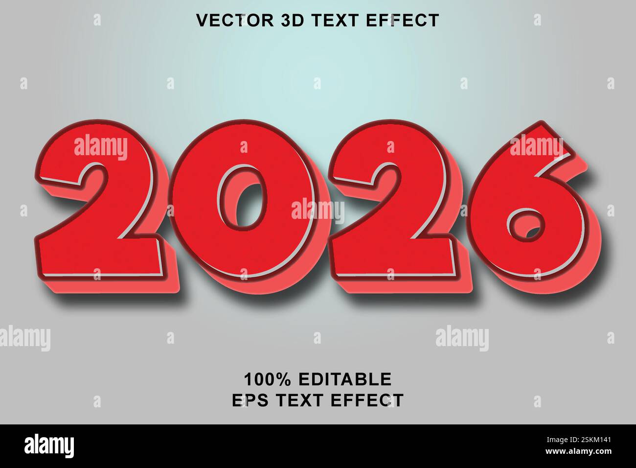 3d editable vector text effect design template Stock Vector Image & Art ...