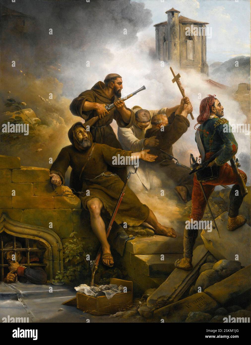 The fall of Saragossa painted by Horace Vernet. During the Peninsular ...