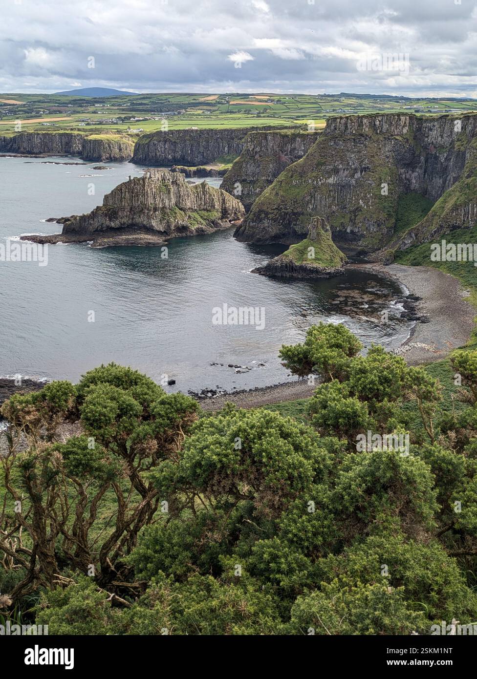 hiking along the Giants Causeway cliffs Stock Photo - Alamy
