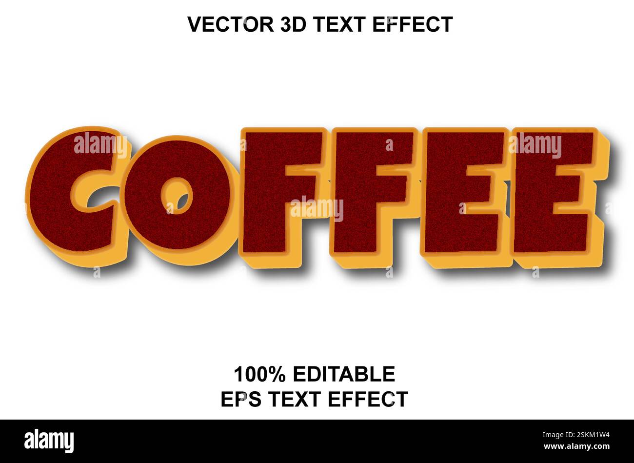 3d editable vector text effect design template Stock Vector Image & Art ...