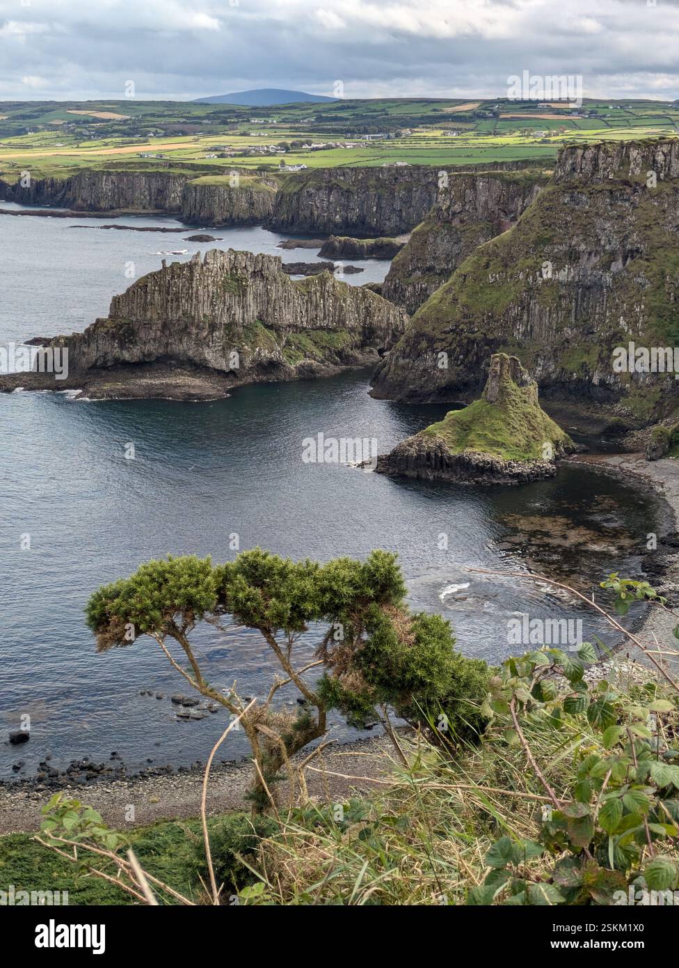 hiking along the Giants Causeway cliffs Stock Photo - Alamy