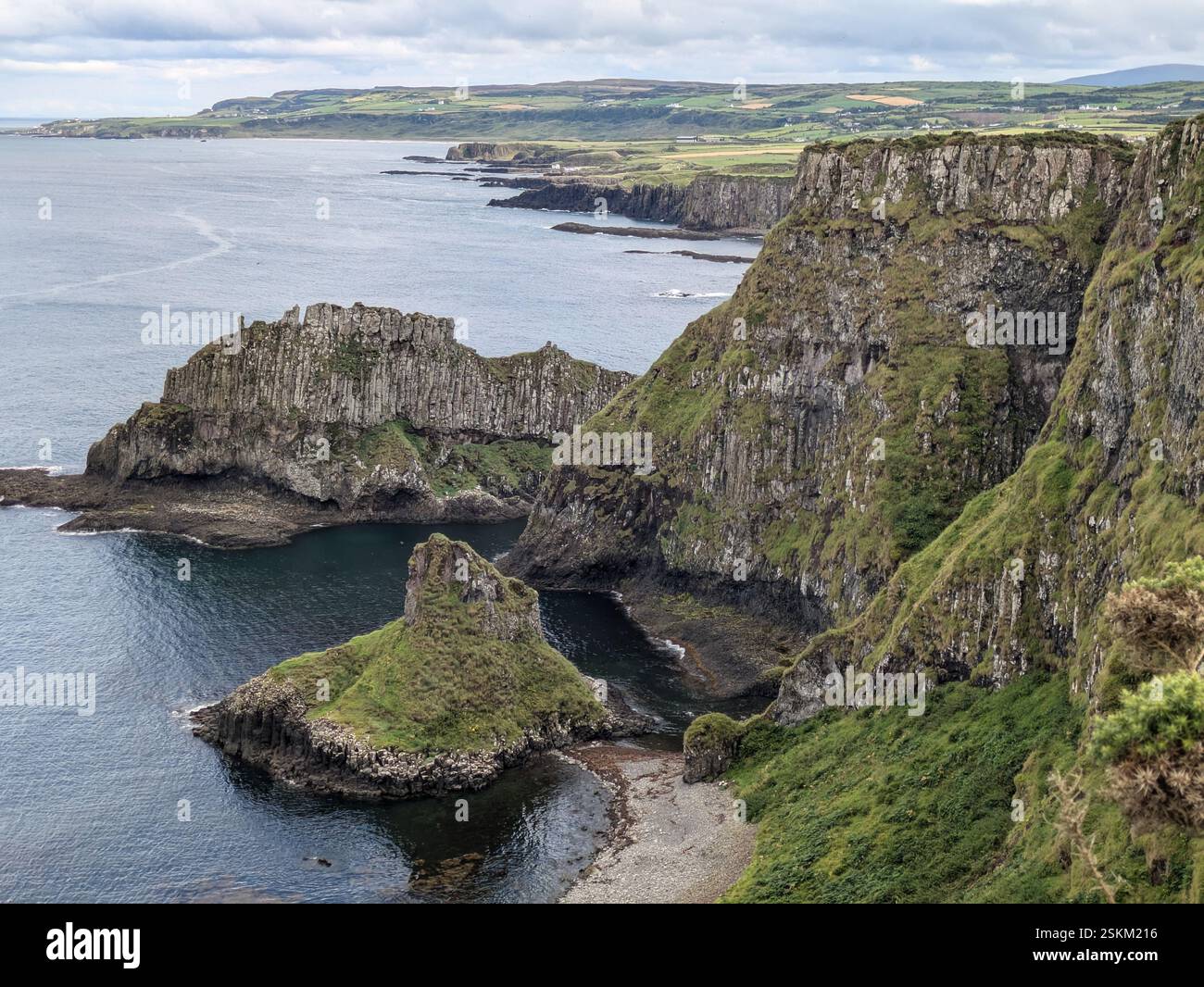 hiking along the Giants Causeway cliffs Stock Photo - Alamy