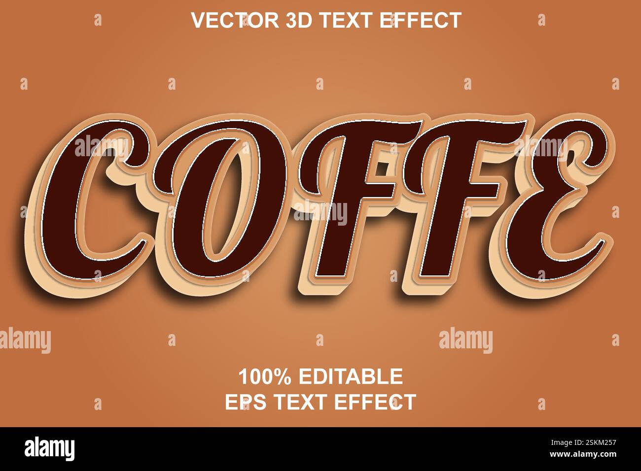 3d editable vector text effect design template Stock Vector Image & Art ...