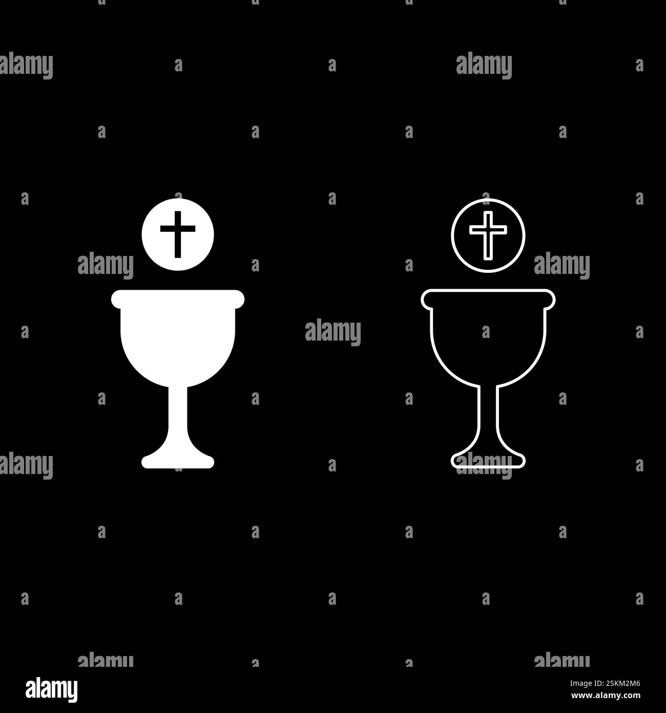 Corpus christi holy communion set icon white color vector illustration image simple solid fill ...