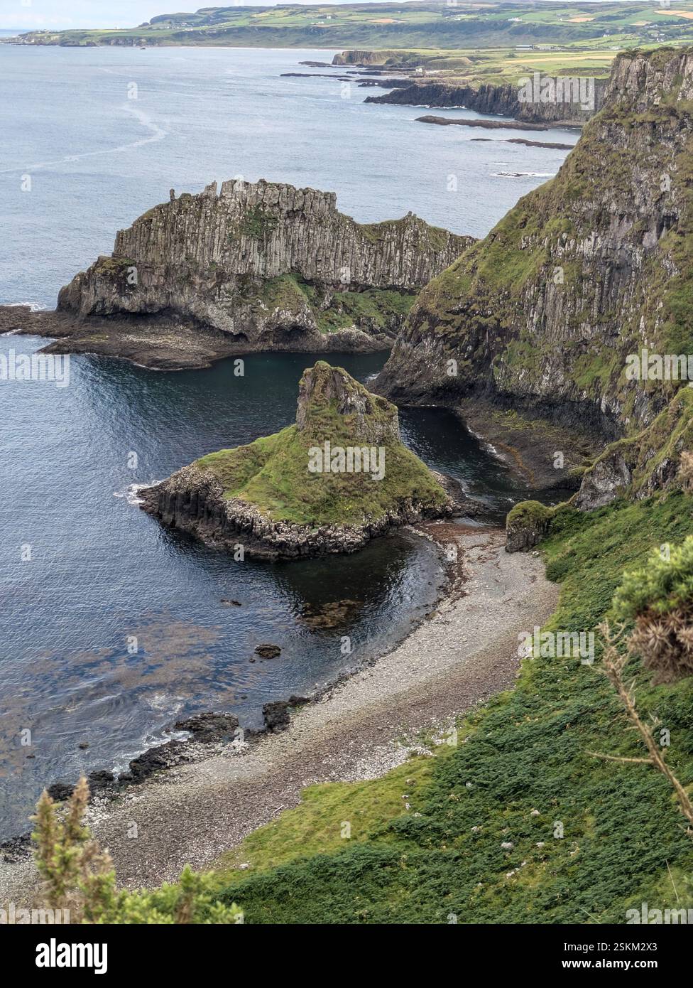 Giants causeway coastal cliff hike Stock Photo - Alamy