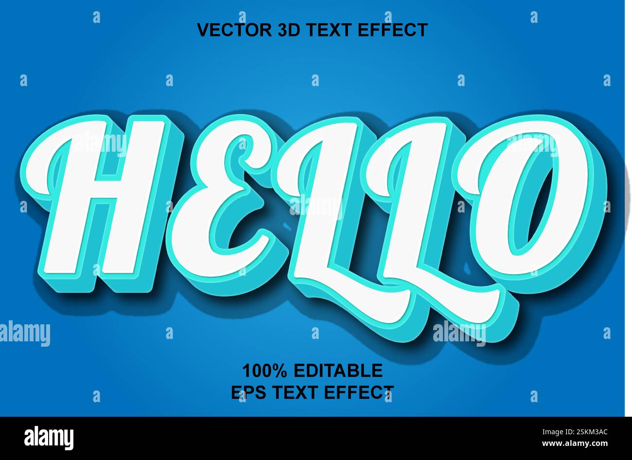 3d editable vector text effect design template Stock Vector Image & Art ...