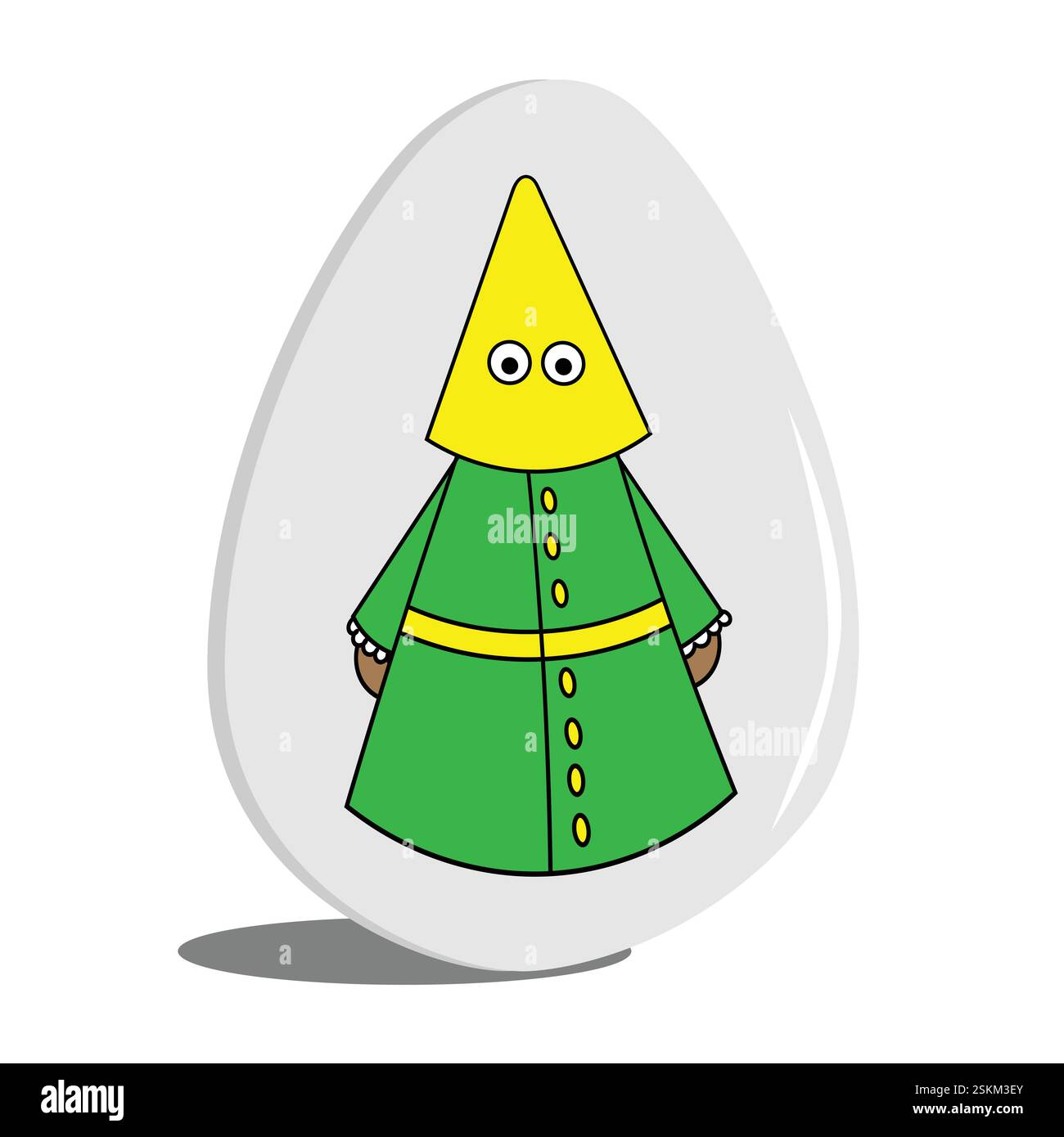 The Easter egg with the penitent of the green robe with yellow hood ...