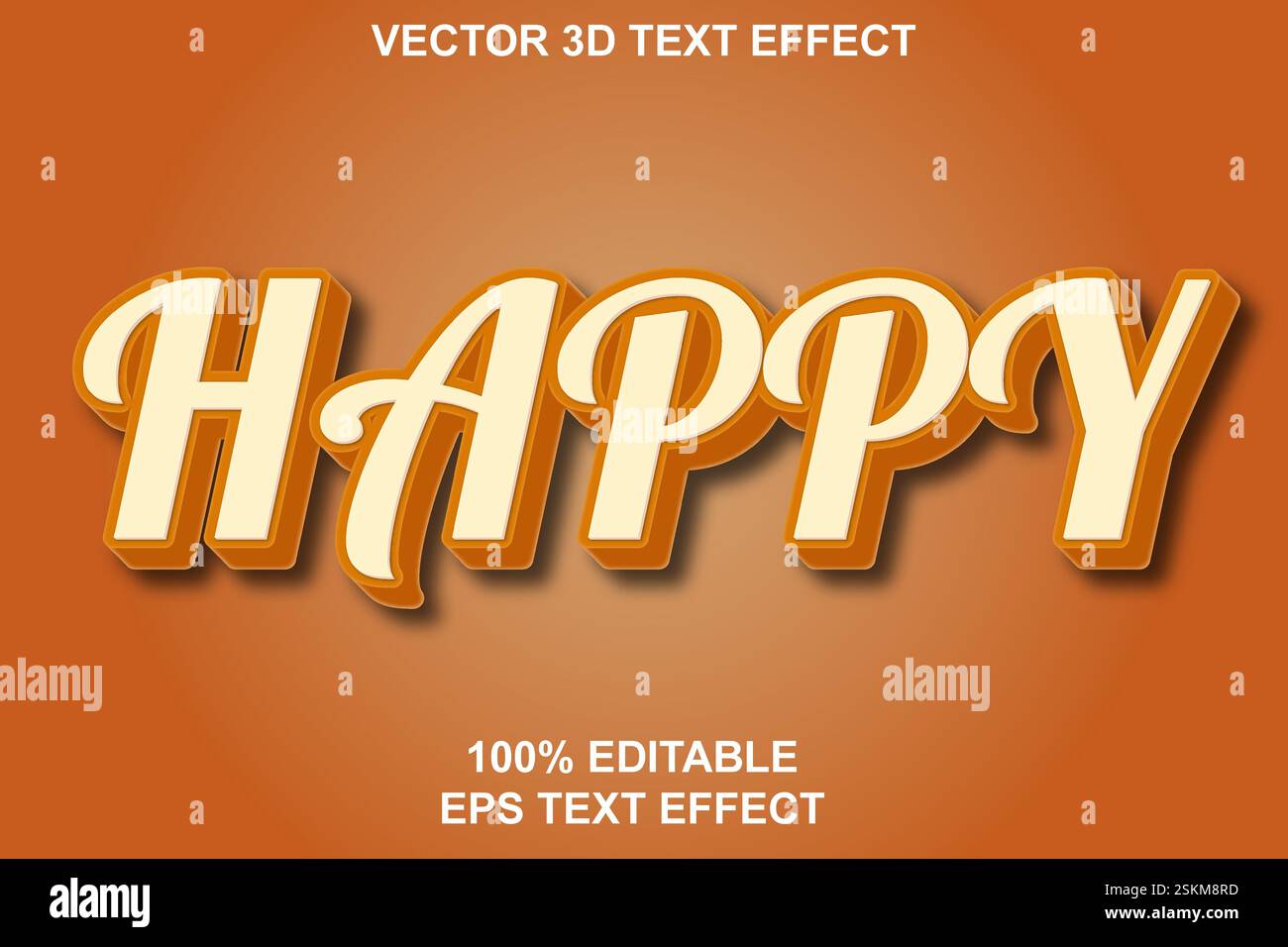 3d editable vector text effect design template Stock Vector Image & Art - Alamy