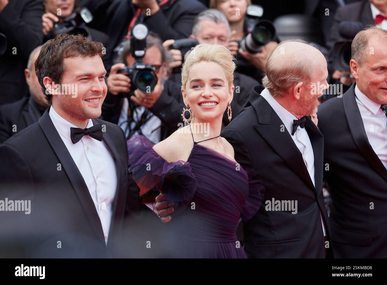 Alden Ehrenreich, Emilia Clarke and director Ron Howard attend the ...