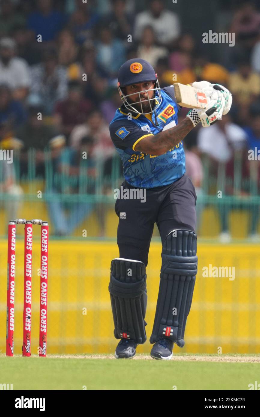 Kusal Mendis of Sri Lanka playing a shot during the 1st One Day ...