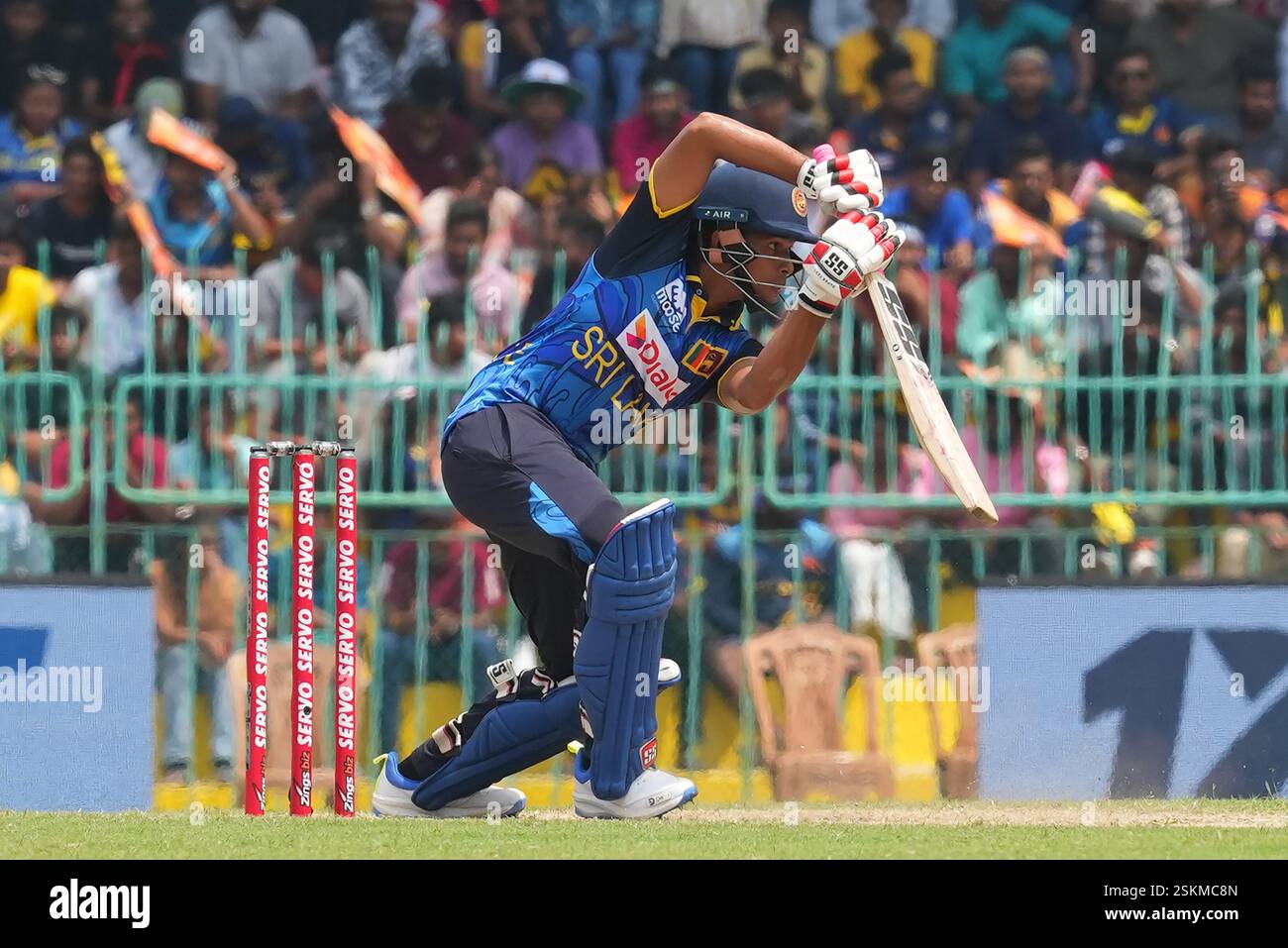 Colombo, Sri Lanka. 12th Feb, 2025. Dunith Wellalage of Sri Lanka ...