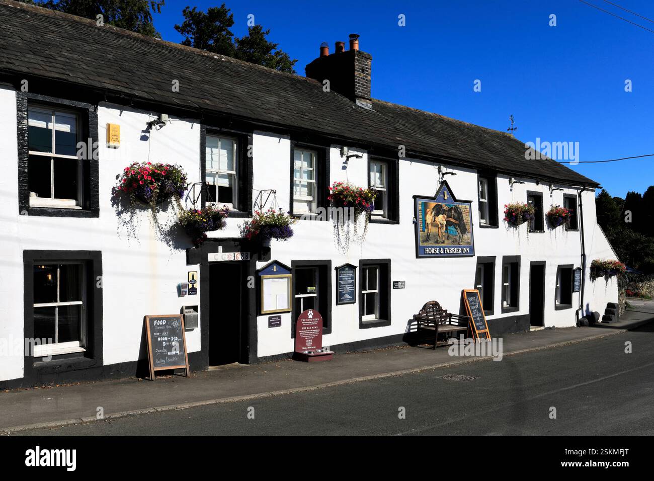 The Horse and Farrier Inn, Threlkeld village, Lake District National ...
