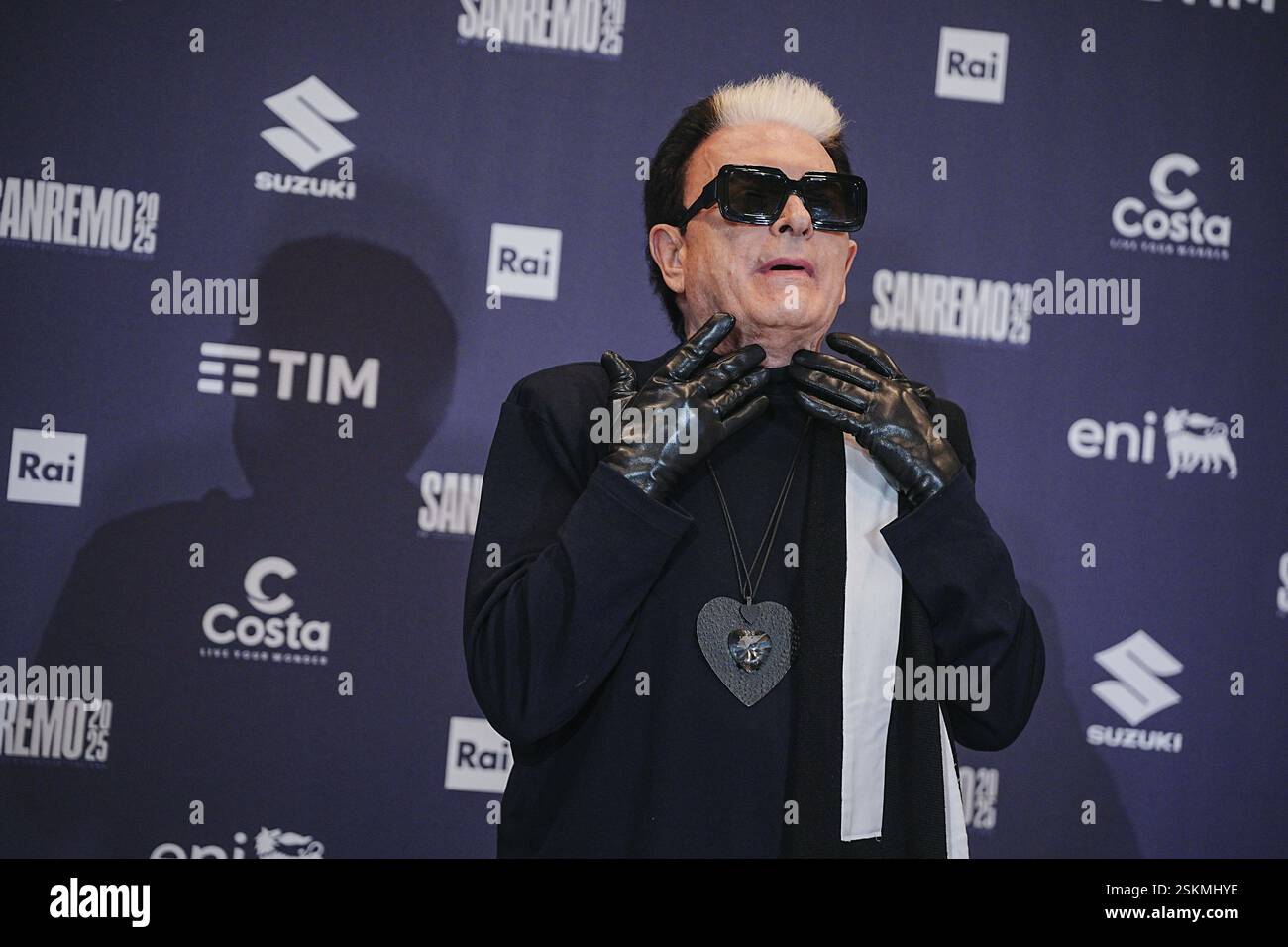 Sanremo, Italia. 12th Feb, 2025. Cristiano Malgioglio attend a ...