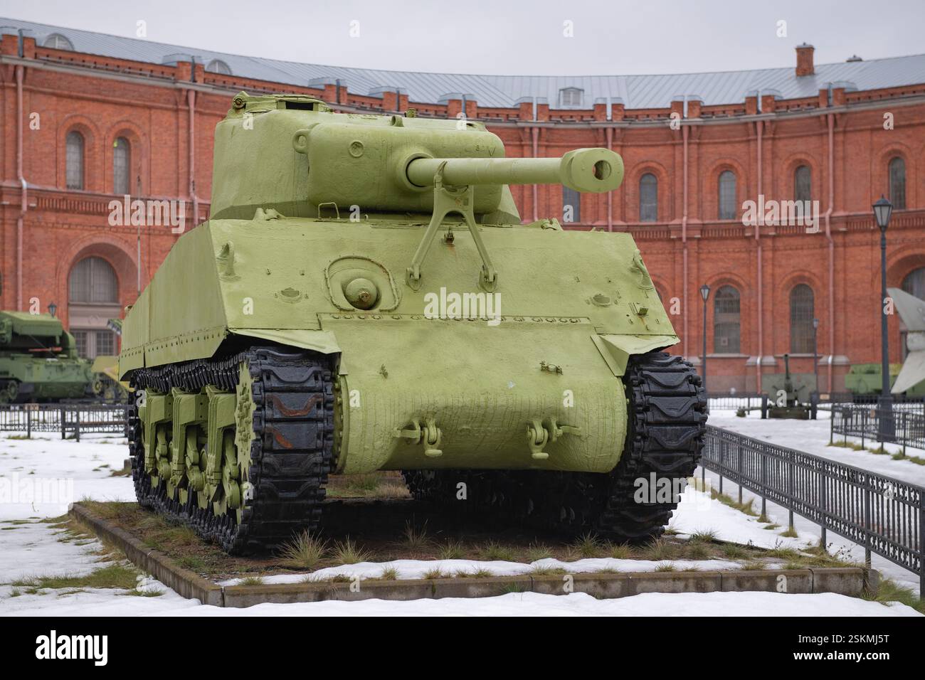 ST. PETERSBURG, RUSSIA - JANUARY 24, 2025: The American tank M4A2 ...