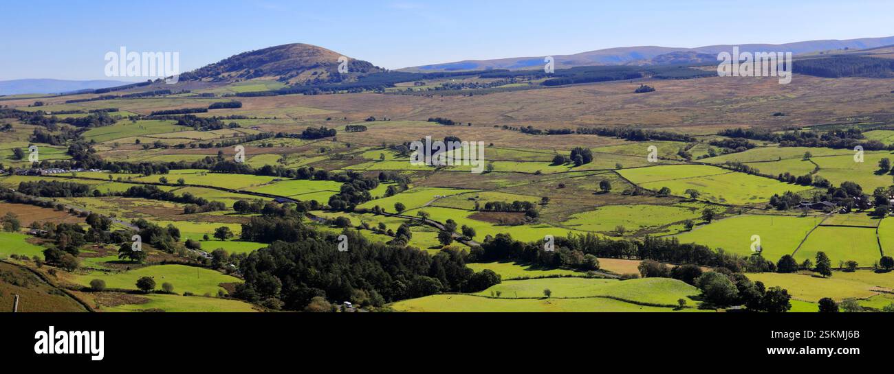 Landscape view over the Threlkeld valley, Keswick, Lake District ...