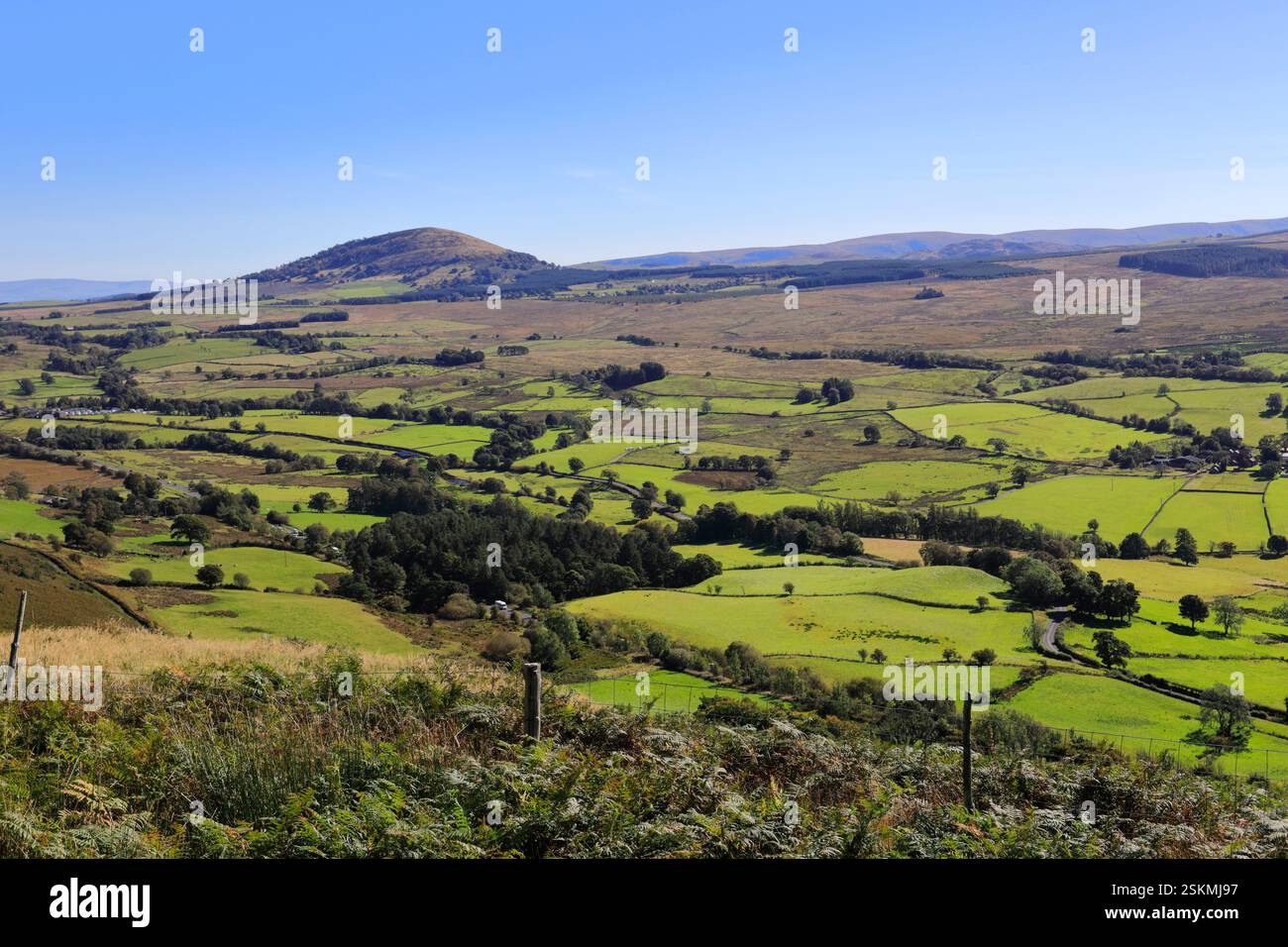 Landscape view over the Threlkeld valley, Keswick, Lake District ...