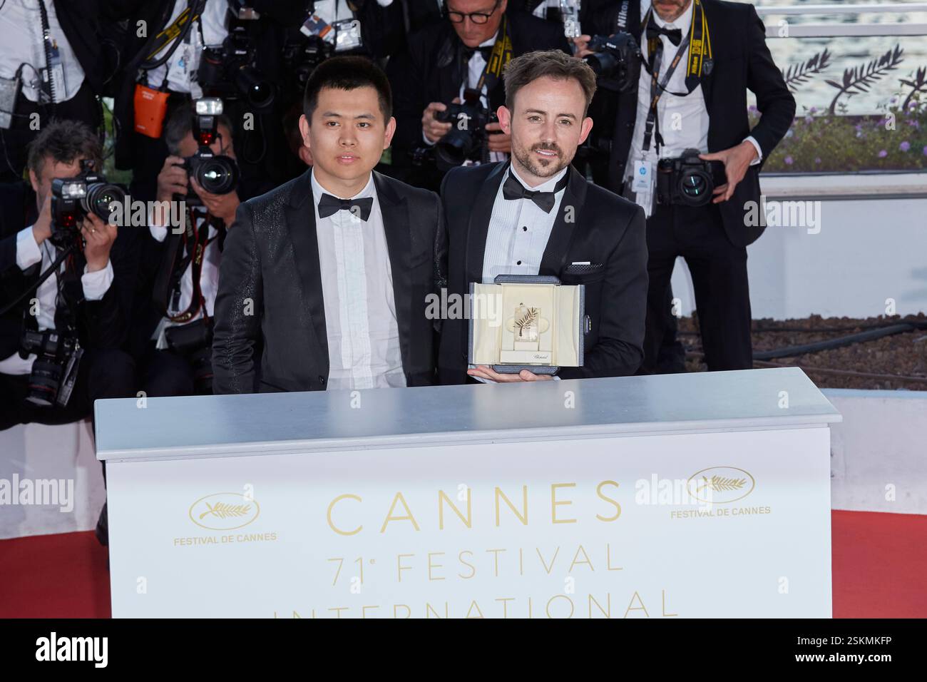 Director Charles William winner of the Palme d'Or Short Film for 'All These Creatures' poses at ...