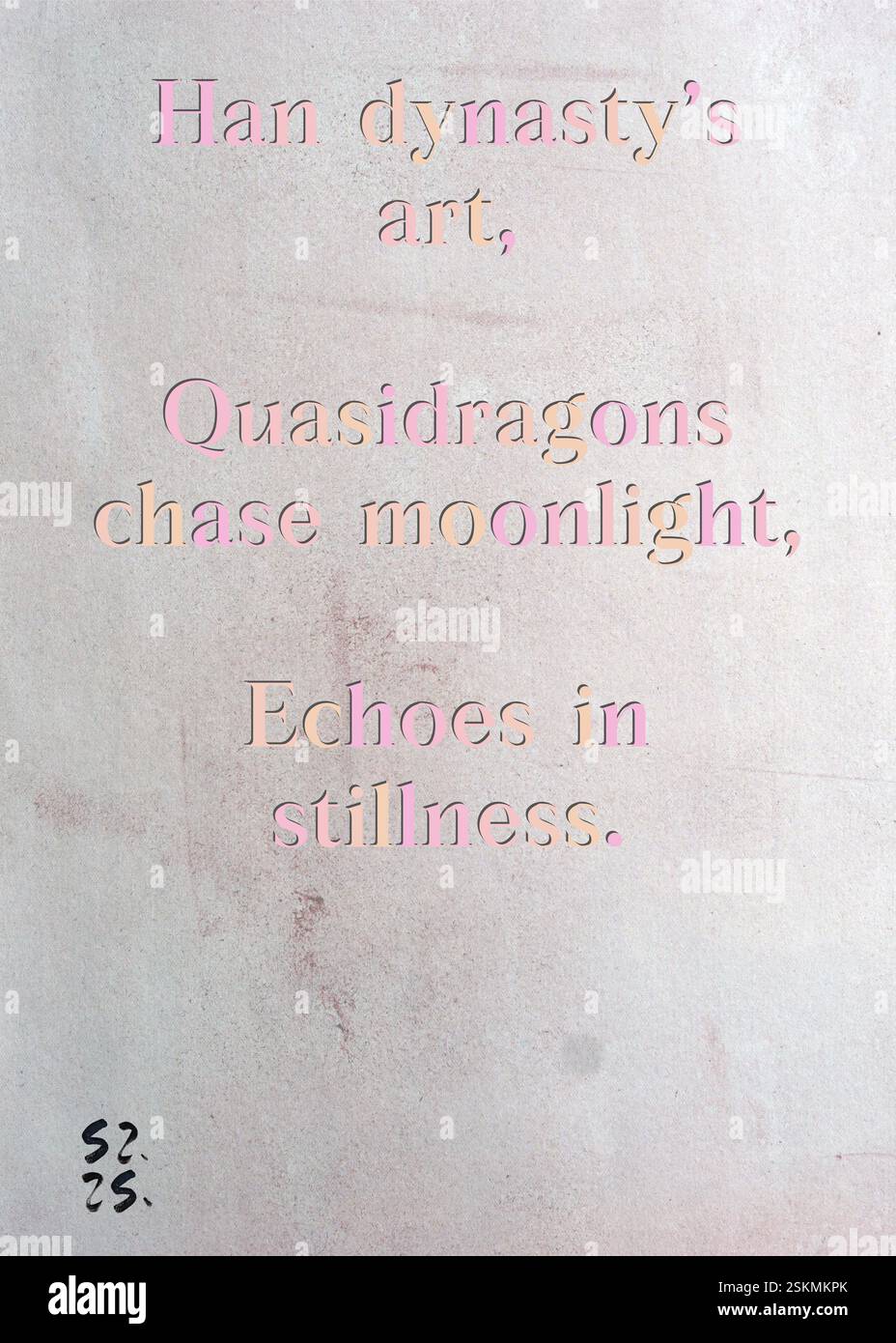 Han dynasty's art, Quasidragons chase moonlight, Echoes in stillness ...