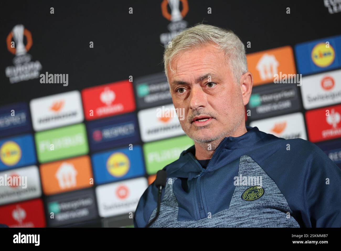 Fenerbahce's head coach Jose Mourinho pictured during a press ...