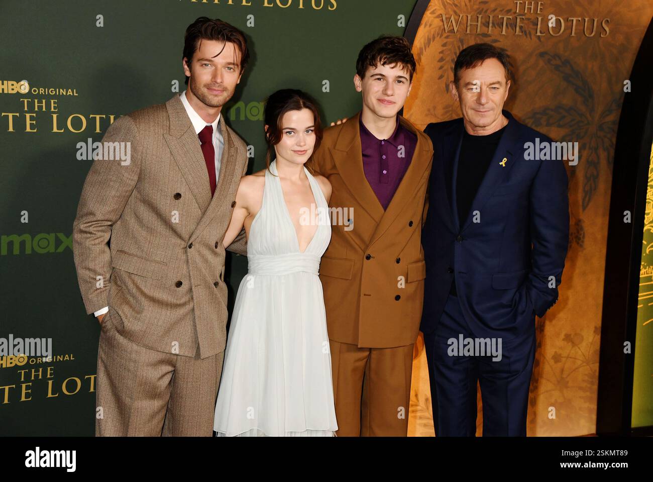 LOS ANGELES, CALIFORNIA - FEBRUARY 10: (L-R) Patrick Schwarzenegger ...