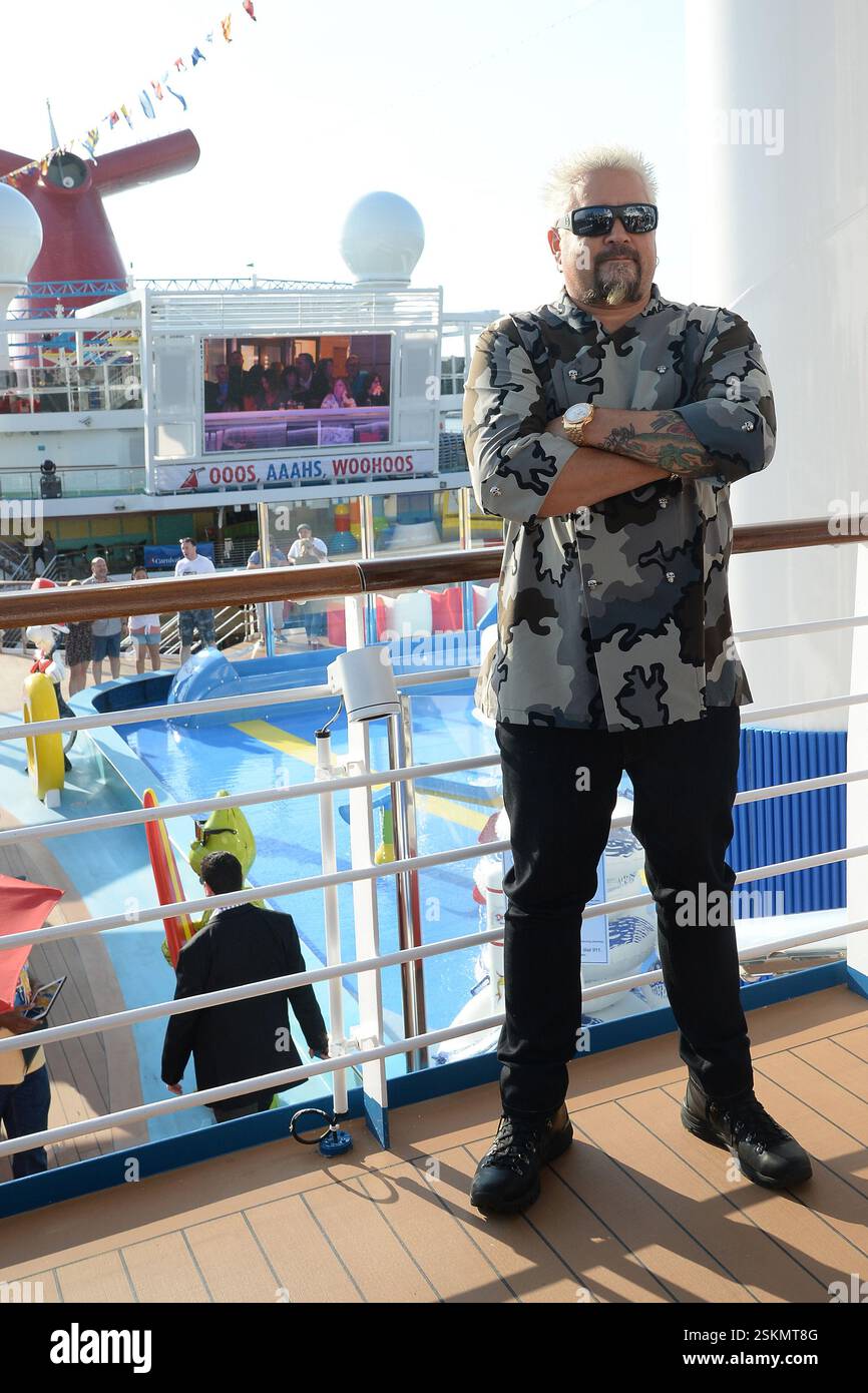 Guy Fieri attending the Carnival Cruise Ship 'Horizon' naming event on ...