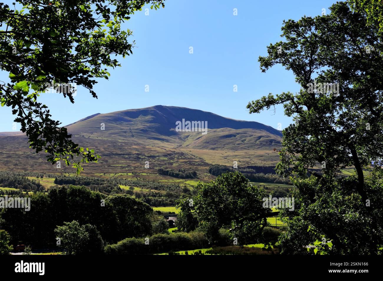 Landscape view over Clough Head fell and the Threlkeld valley, Keswick ...