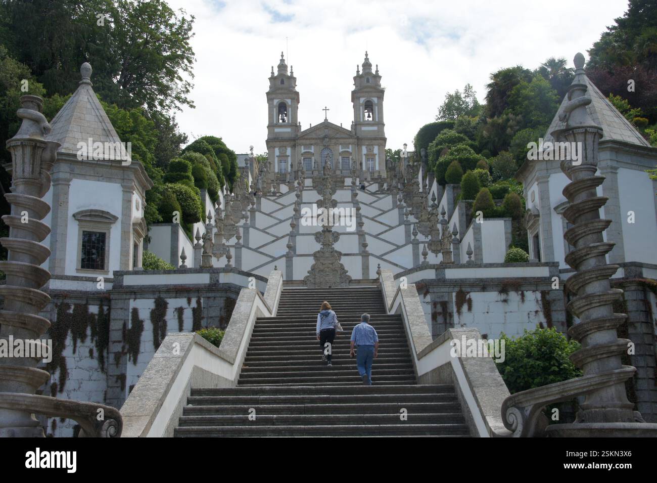 Bom Jesus do Monte Sanctuary, Braga, Portugal. Dramatic Baroque ...