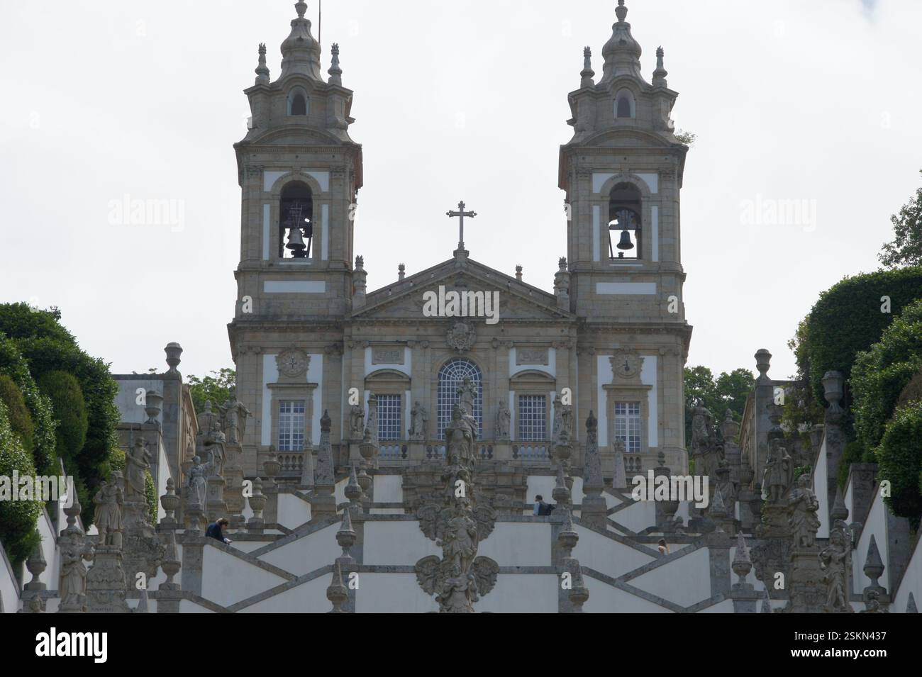 Bom Jesus do Monte sanctuary stands tall in Braga, Portugal. Its ...