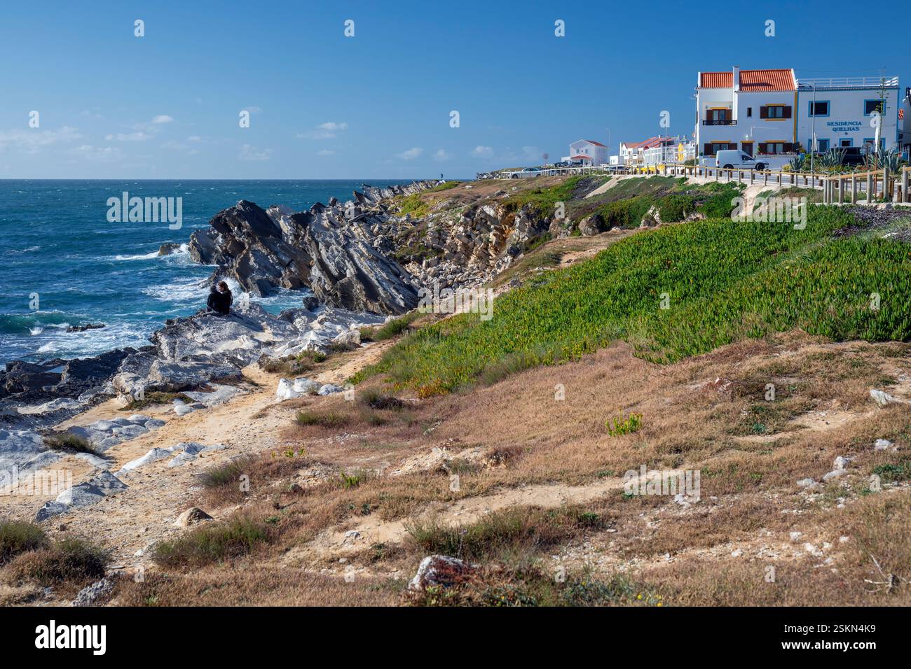 Portugal, Oeste Region, Baleal, The Atlantic Coastline on Baleal Island ...