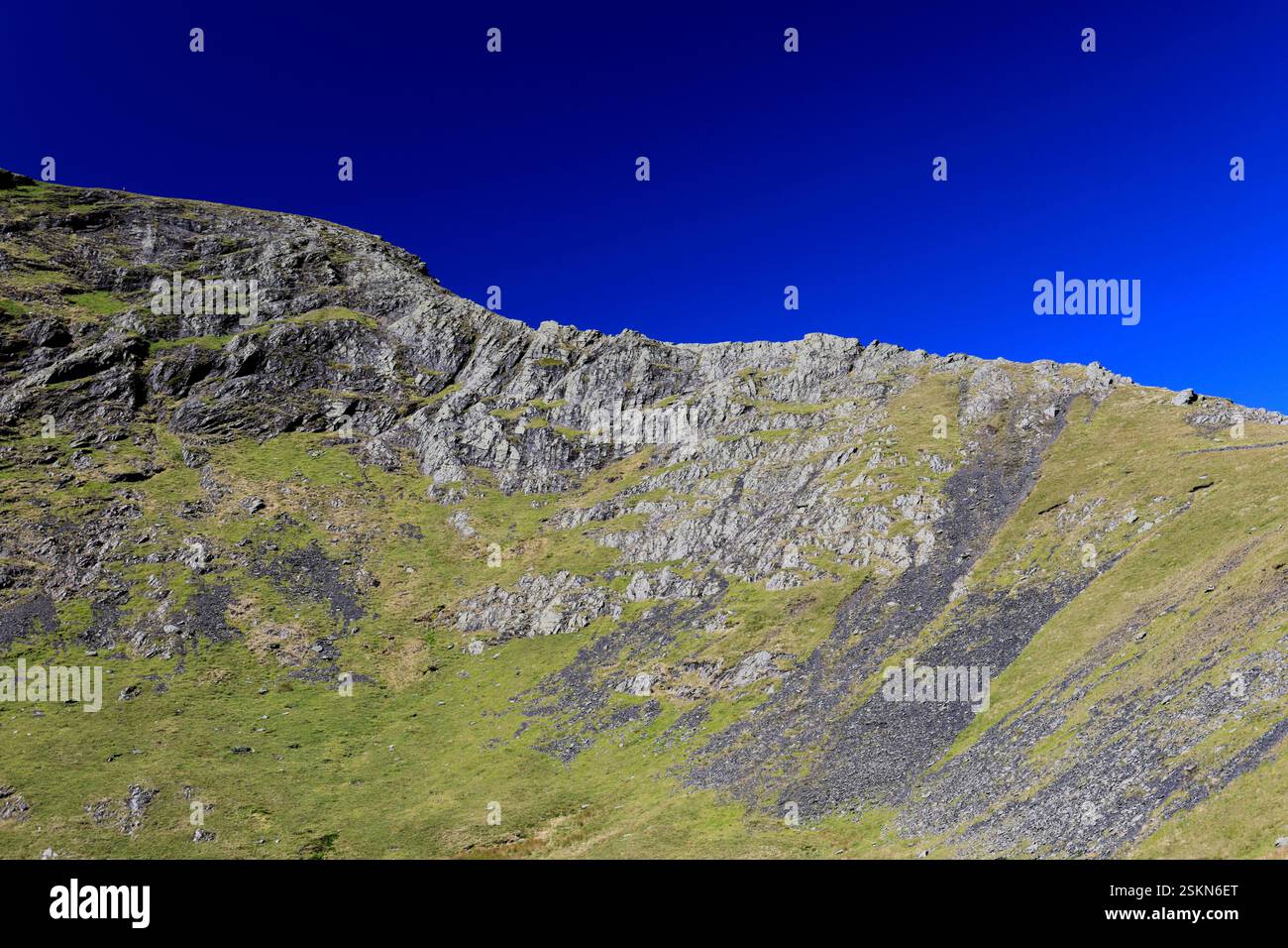 View of Sharp Edge, Blencathra fell, Lake District National Park ...