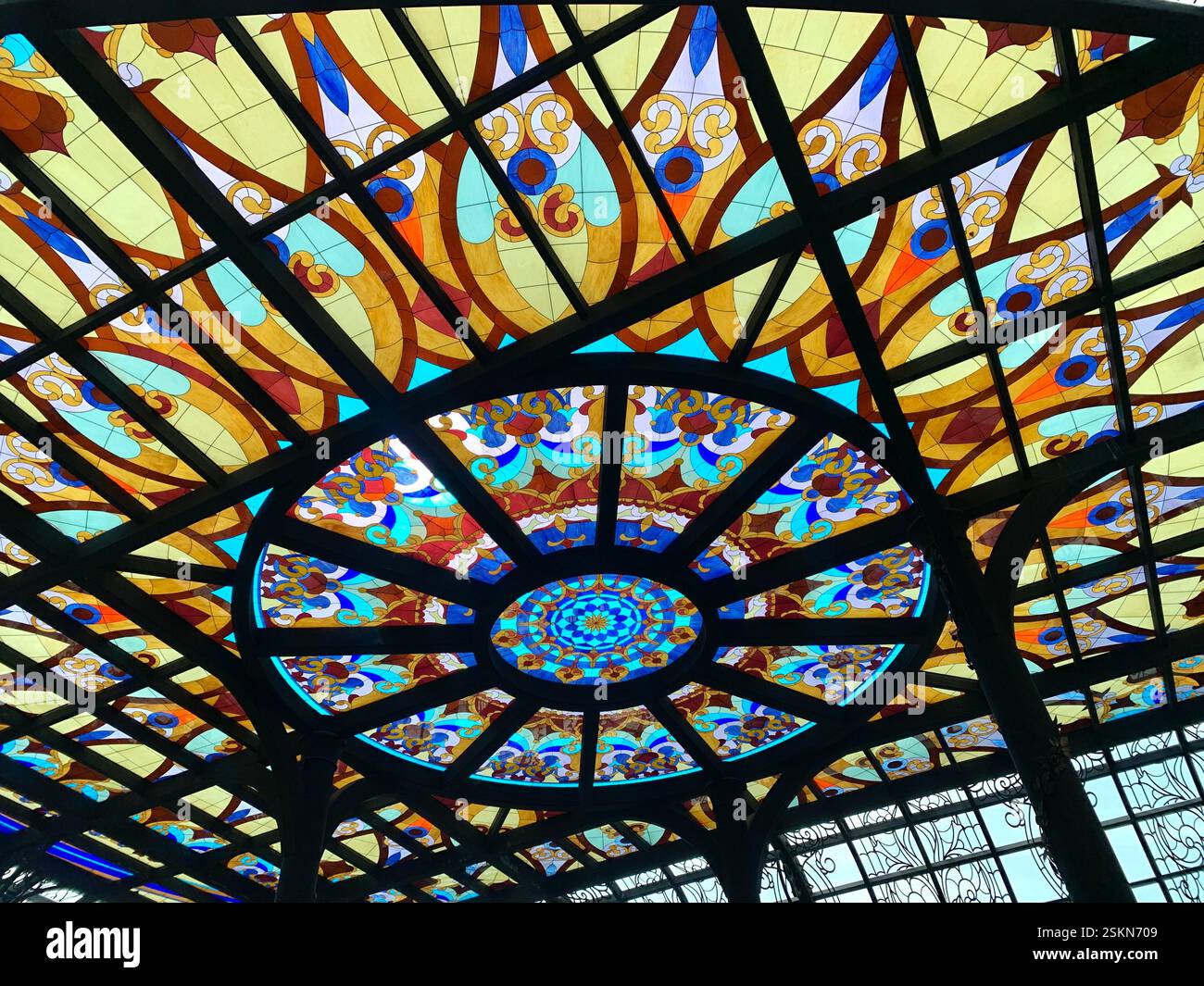 stained glass roof at katara village Stock Photo - Alamy