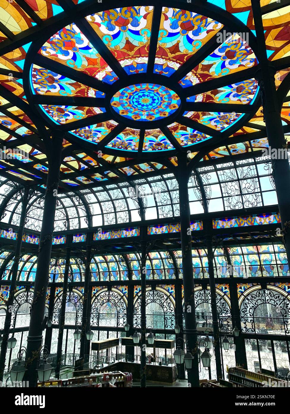 stained glass roof at katara village Stock Photo - Alamy
