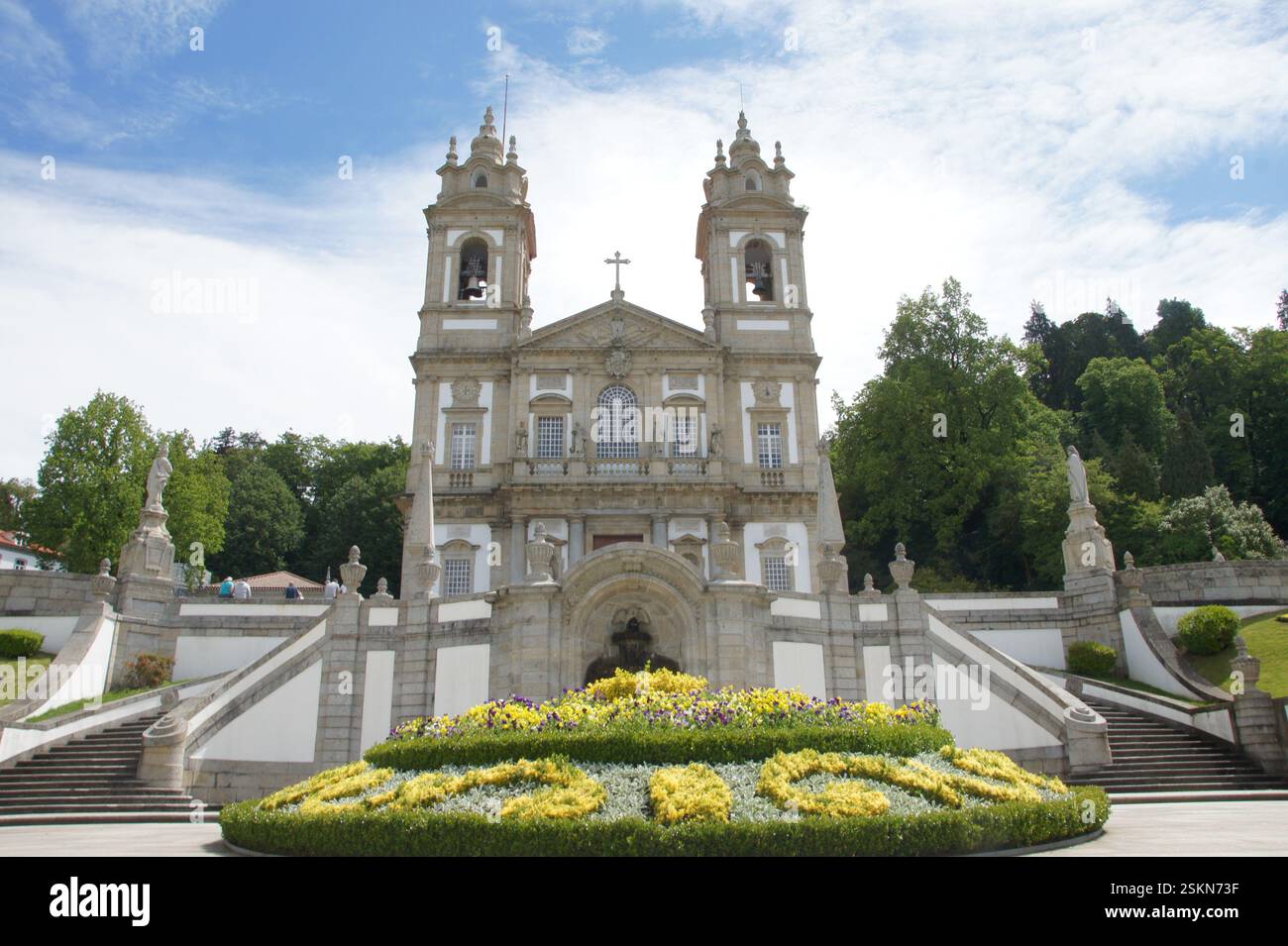 Bom Jesus do Monte sanctuary stands tall in Braga, Portugal. Its ...