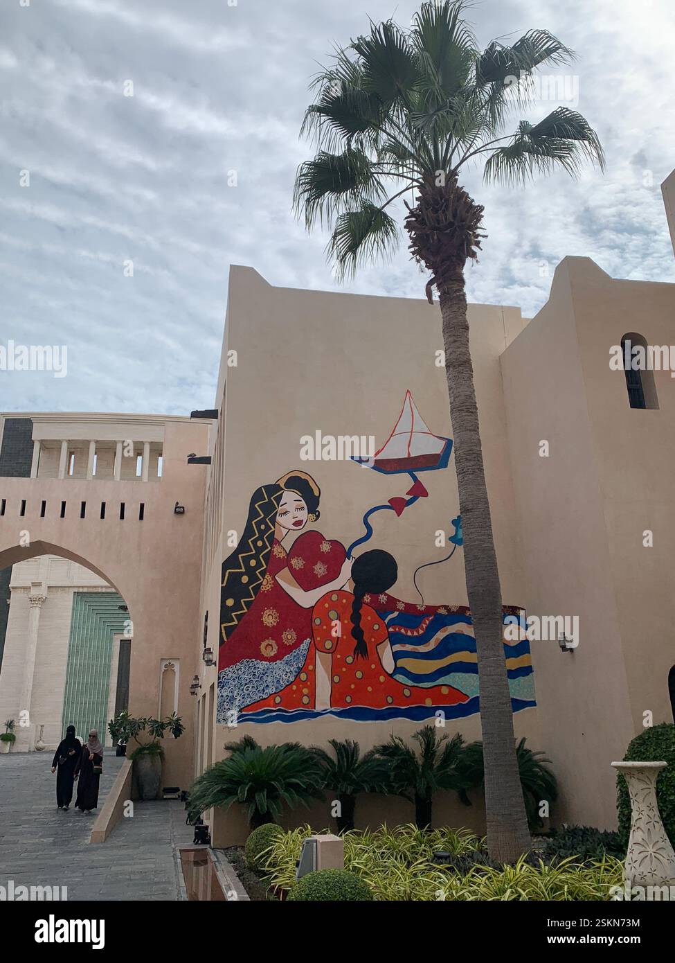 wall mural at katara cultural village Stock Photo - Alamy