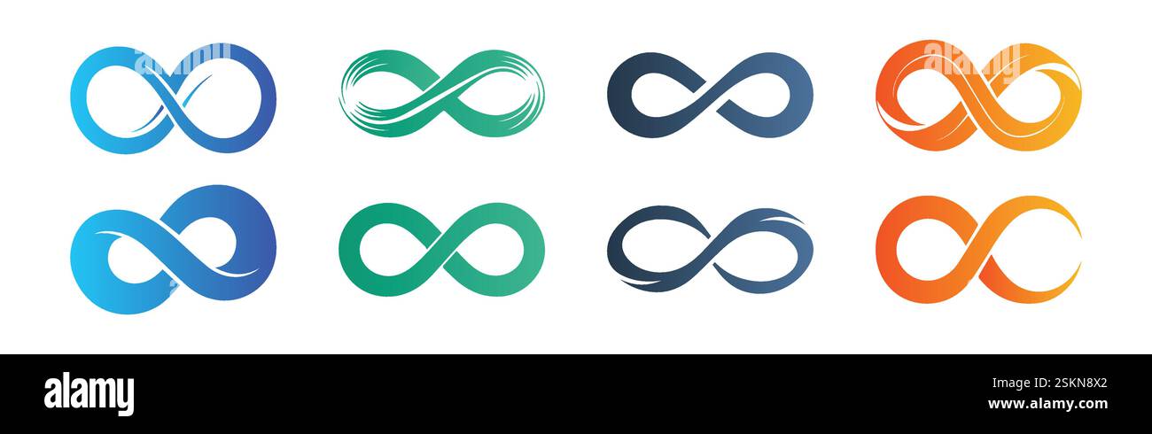 Abstract Vector Infinity Symbol Icons or Logos Design Template Stock ...