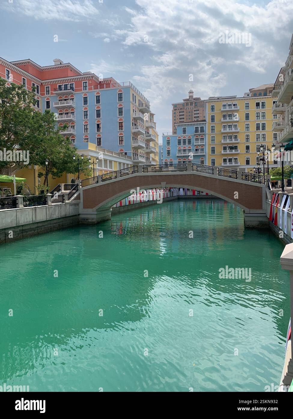 Bridge over canal at Qanat Quartier Qatar Stock Photo - Alamy