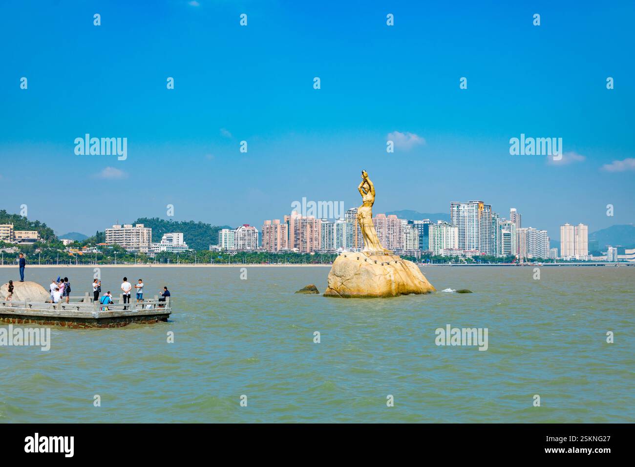 Scenery of seaside park in Zhuhai City, Guangdong Province, China Stock ...