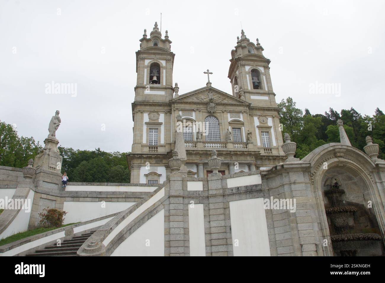 Bom Jesus do Monte sanctuary stands tall in Braga, Portugal. Its ...
