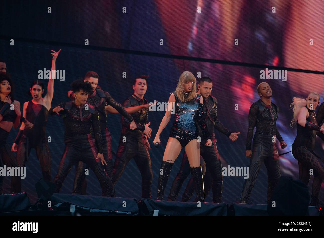 Taylor Swift perfroming at the Etihad Stadium in Manchester on 8th June ...